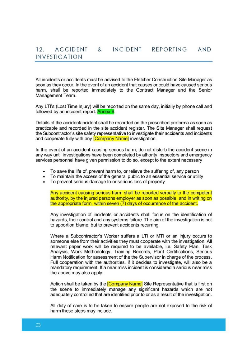 SSSP (site Specific Safety Plan) - Etsy