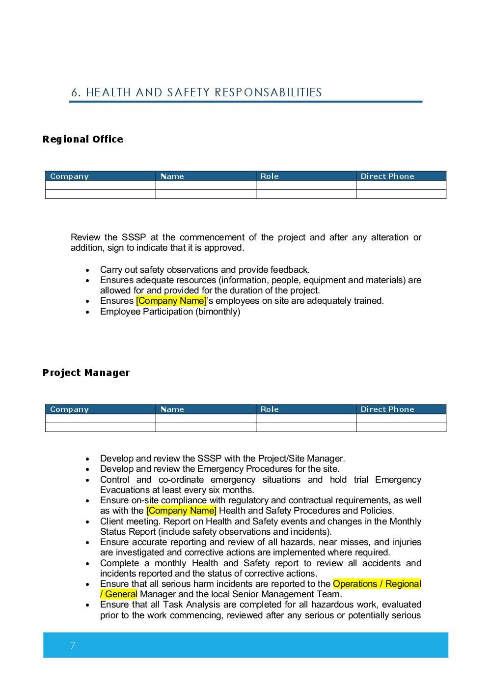 SSSP (site Specific Safety Plan) - Etsy