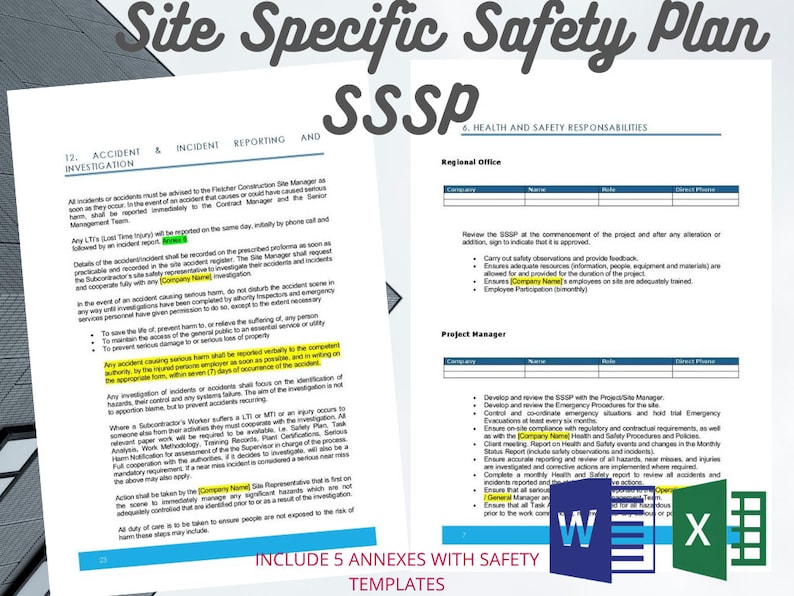 SSSP (site Specific Safety Plan) - Etsy