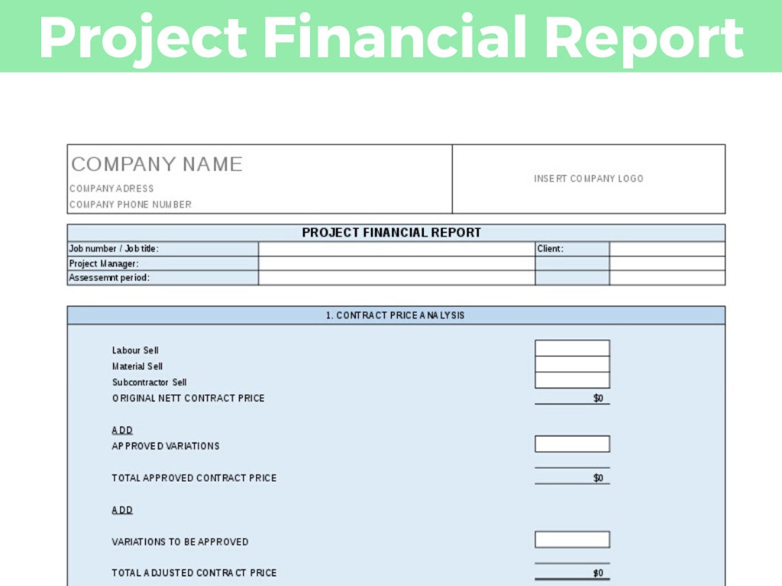 Project Financial Report, PROJECT MANAGEMENT - Etsy