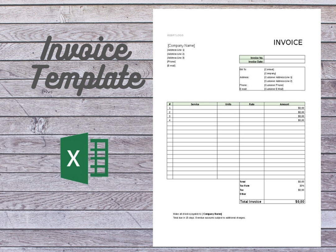 Contractor Invoice, PROJECT MANAGEMENT - Etsy