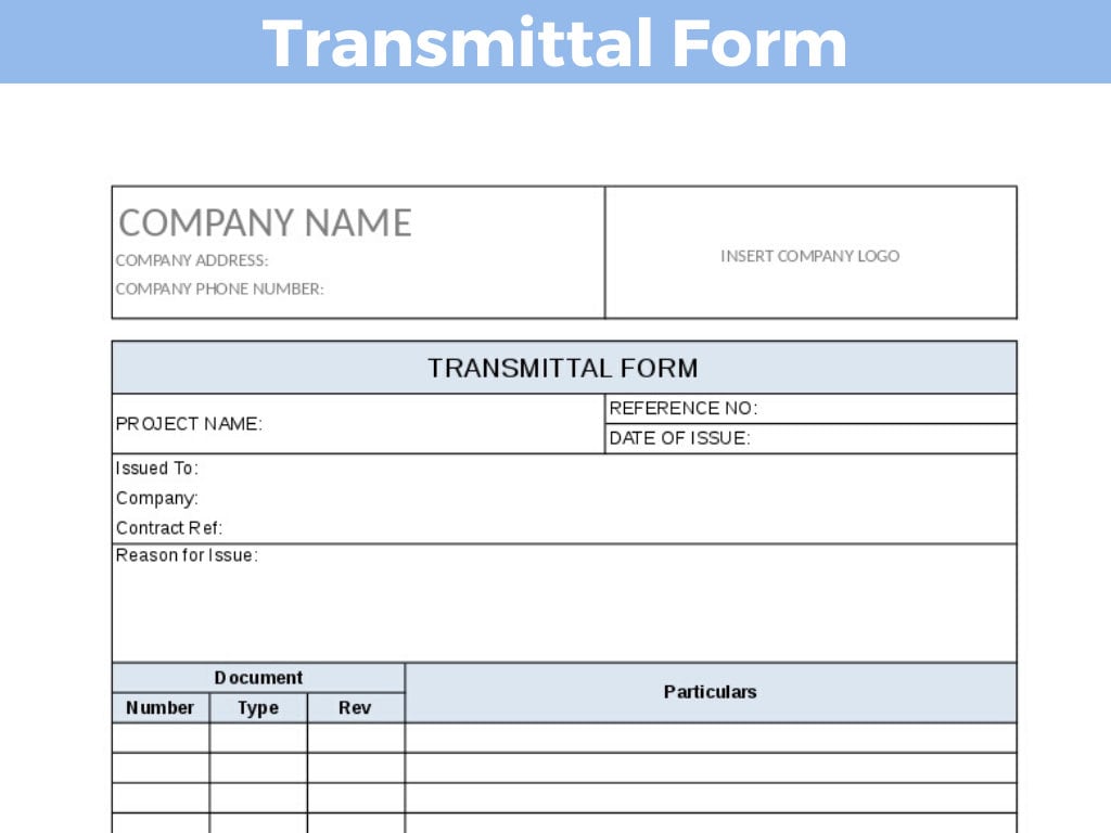 Transmittal Form, PROJECT MANAGEMENT - Etsy