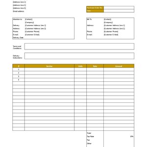 Multicolor Invoice + Purchase Order Package (6 Color Options), PROJECT ...