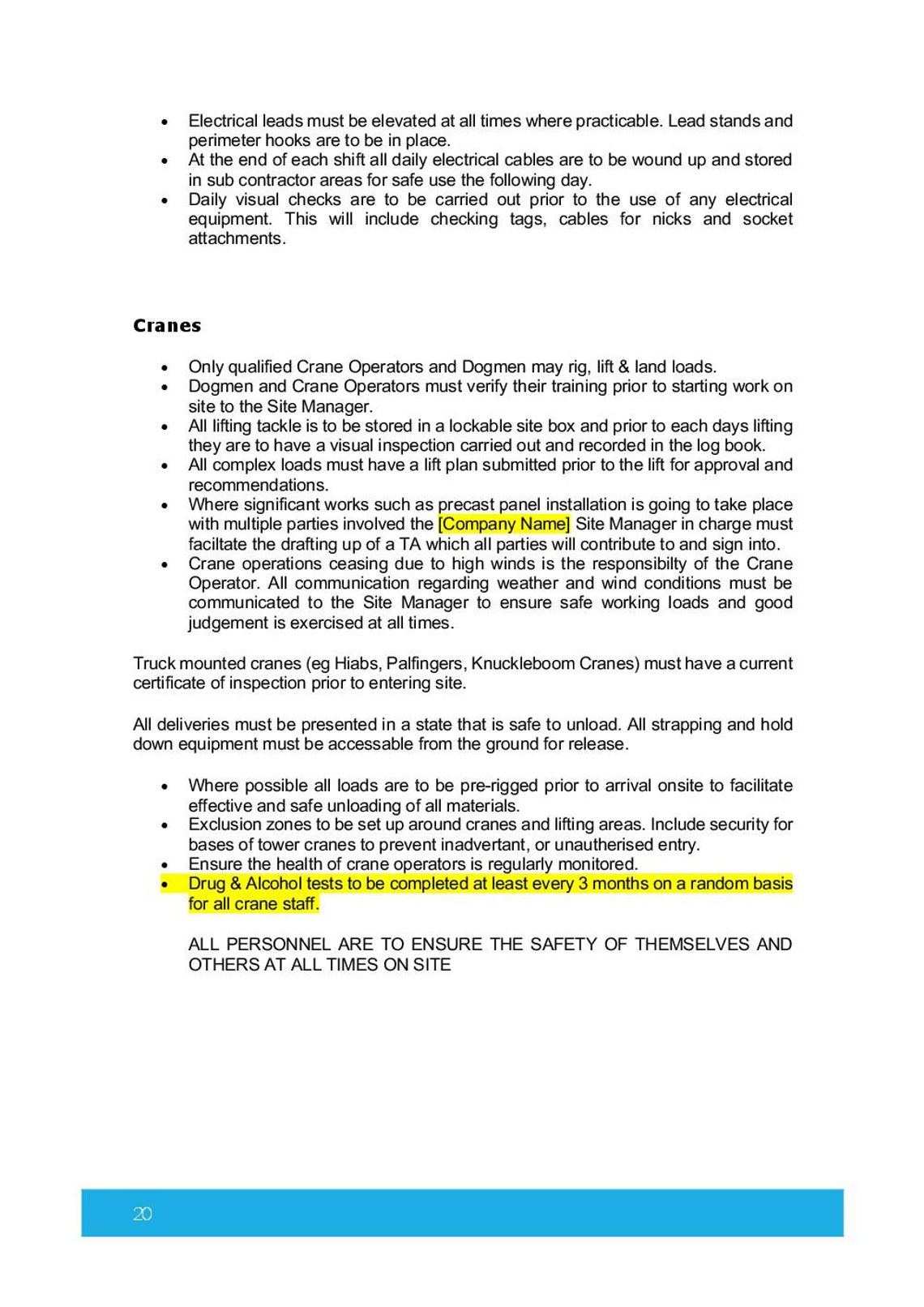 SSSP (site Specific Safety Plan) - Etsy