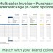 Multicolor Invoice + Purchase Order Package (6 Color Options), PROJECT ...