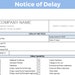 Delay Notice Template, PROJECT MANAGEMENT - Etsy