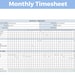 Monthly Timesheet Template, PROJECT MANAGEMENT - Etsy New Zealand