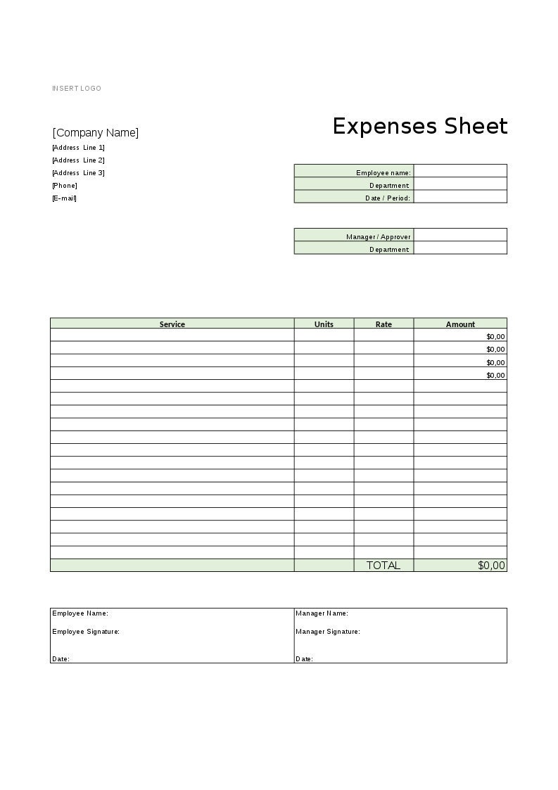 Expenses Sheet Template, PROJECT MANAGEMENT - Etsy