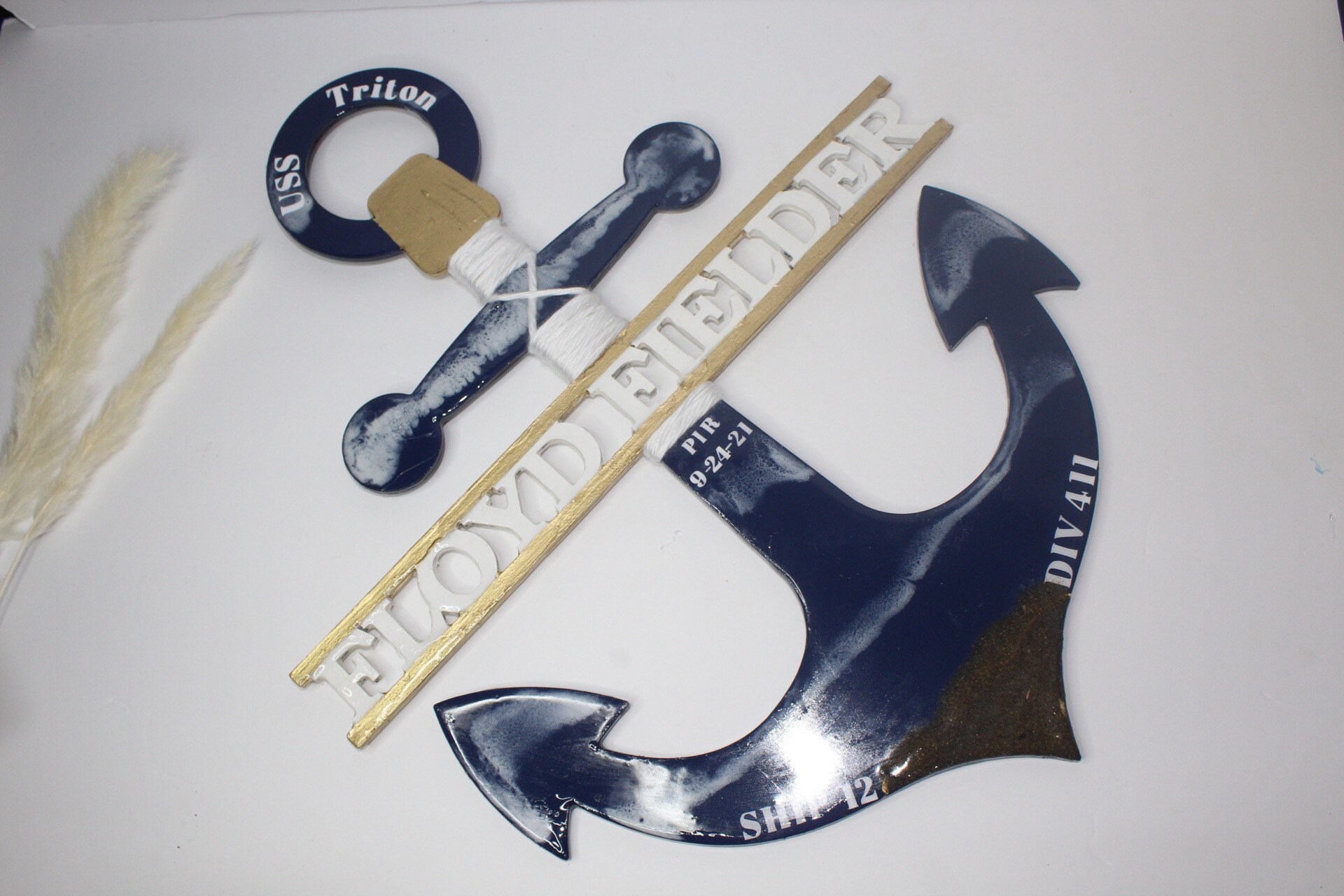 Personalized Navy Anchor Gift - Etsy
