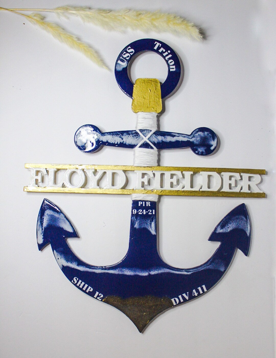 Personalized Navy Anchor Gift! - Etsy