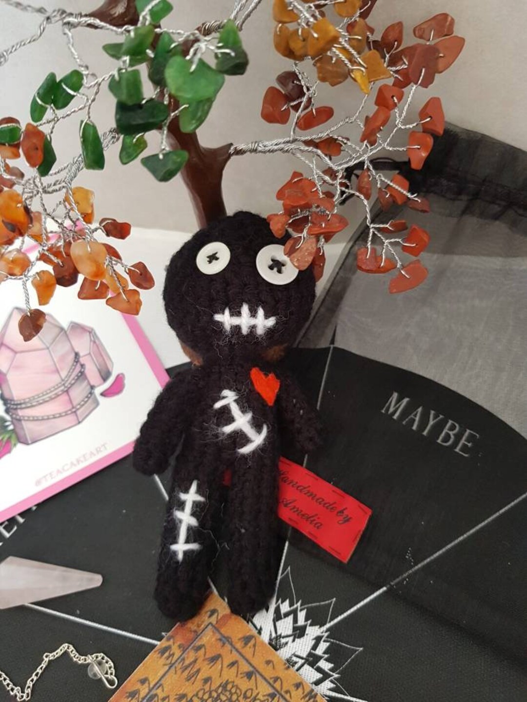 Gothic, Voodoo-style Ragdoll. Crocheted, Handmade in the UK - Etsy