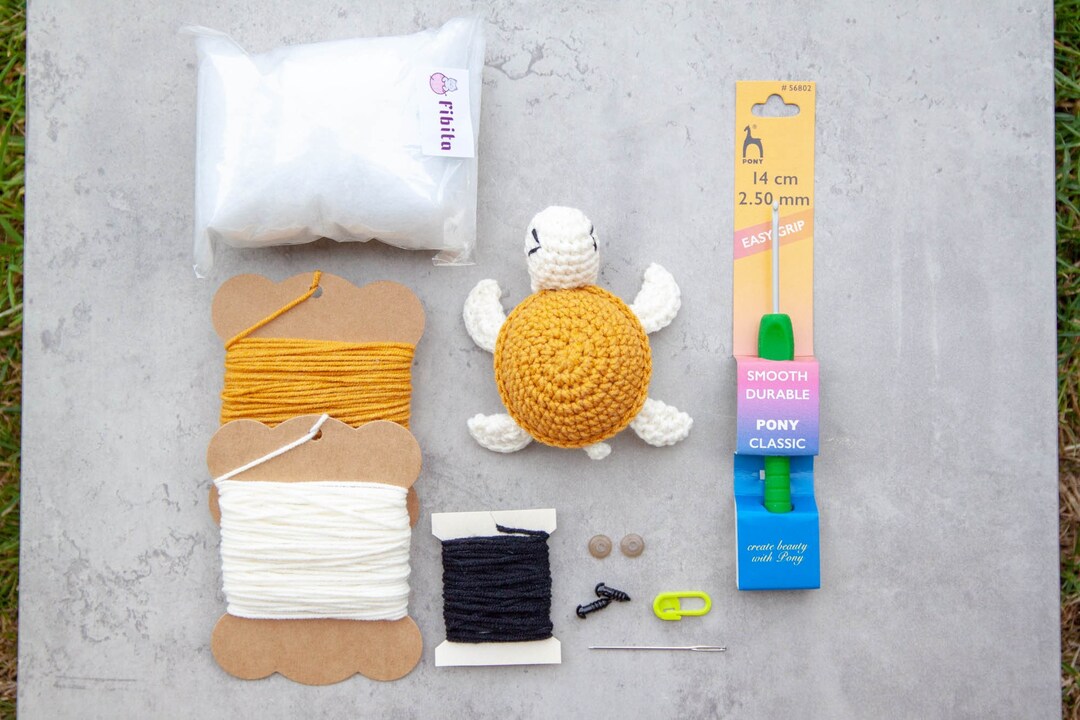Crochet KIT: Tiny Turtle/ Kit for Beginners/ Tortoise Baby Gift/ Kit ...