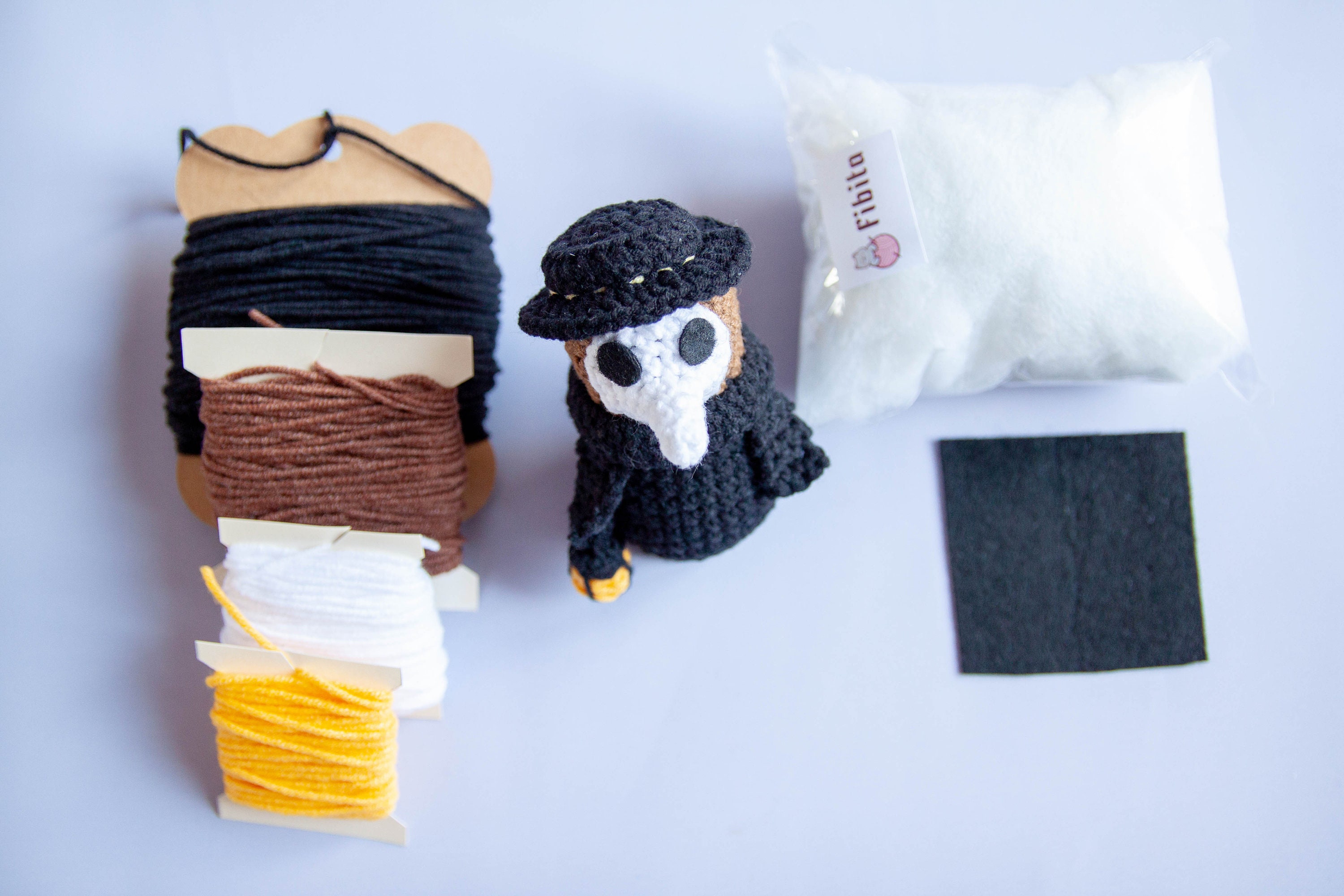 Crochet KIT: Doctor Plague Figure/ Kit With Yarn/ Beginner - Etsy Singapore