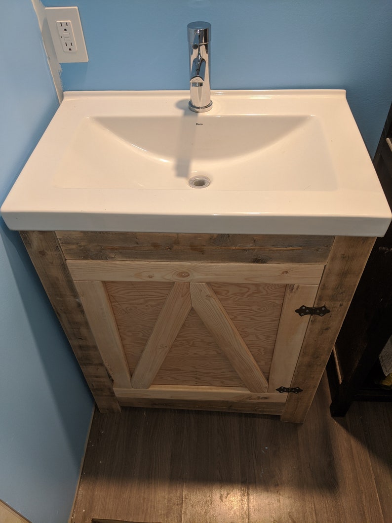Custom Made Recycled / Upcycled Wood Bathroom Vanity - Etsy