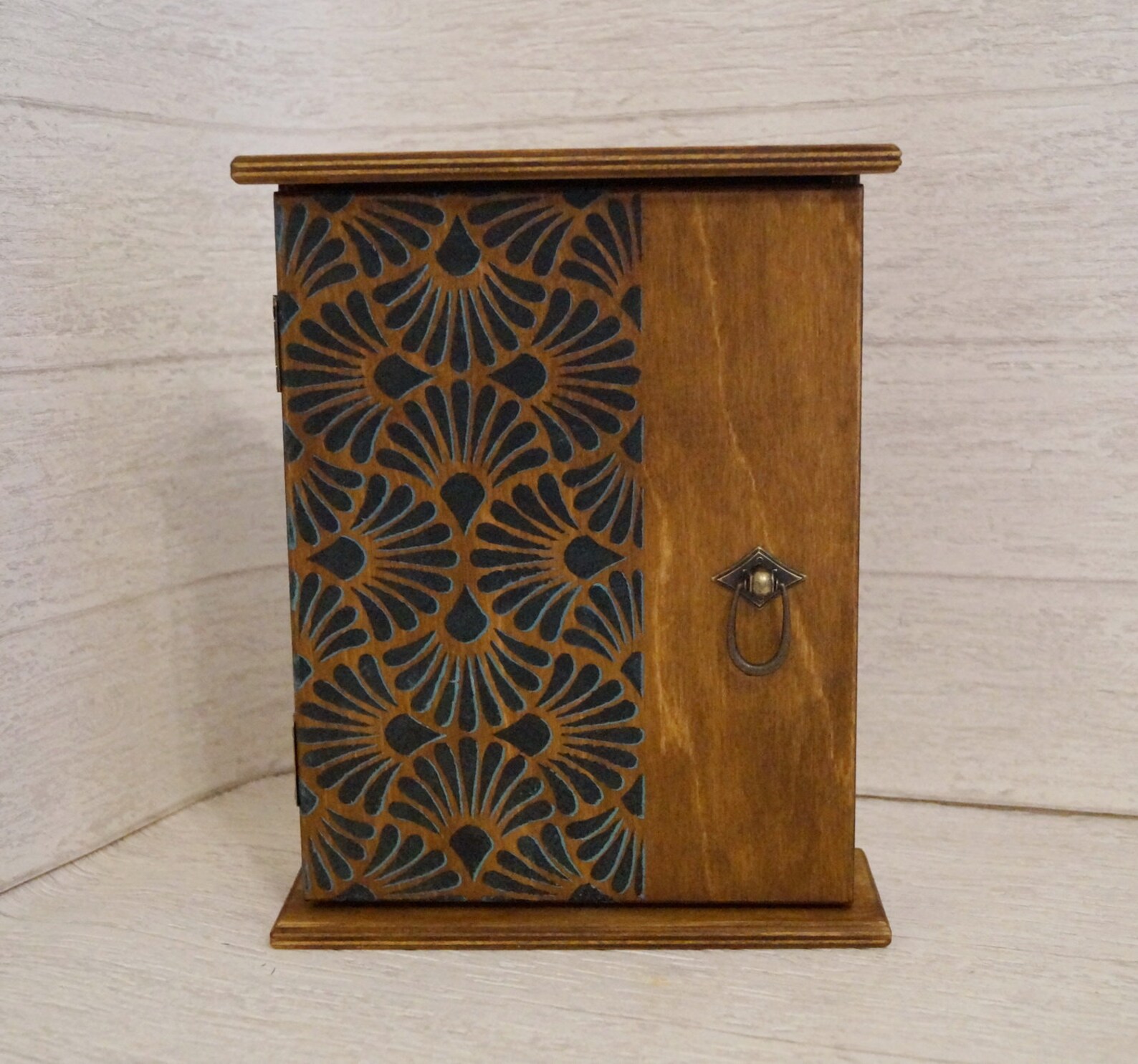 Wooden Key Cabinet Key Holder for Wall - Etsy