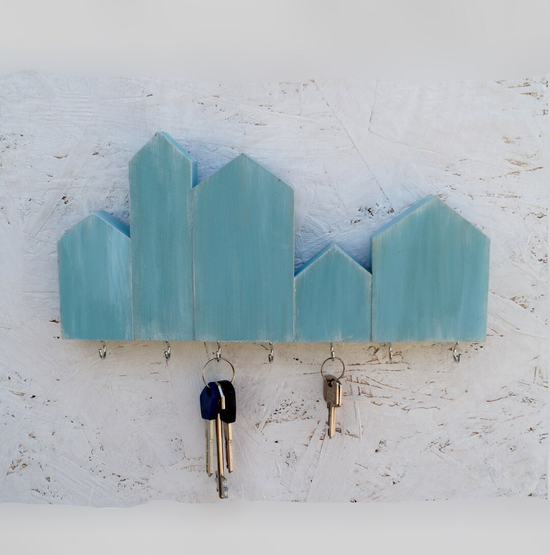 Sky Blue Wall Key Organizer - Mini House Key Holder - Simple Key Holder ...