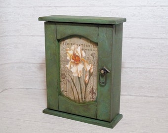 Large Vintage Wall Key Organizer Shabby Chic Wood Wall Key - Etsy