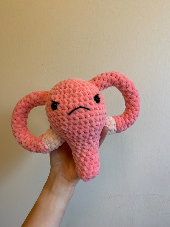 Crochet Angry Uterus Super Soft 100% Handmade MADE TO - Etsy