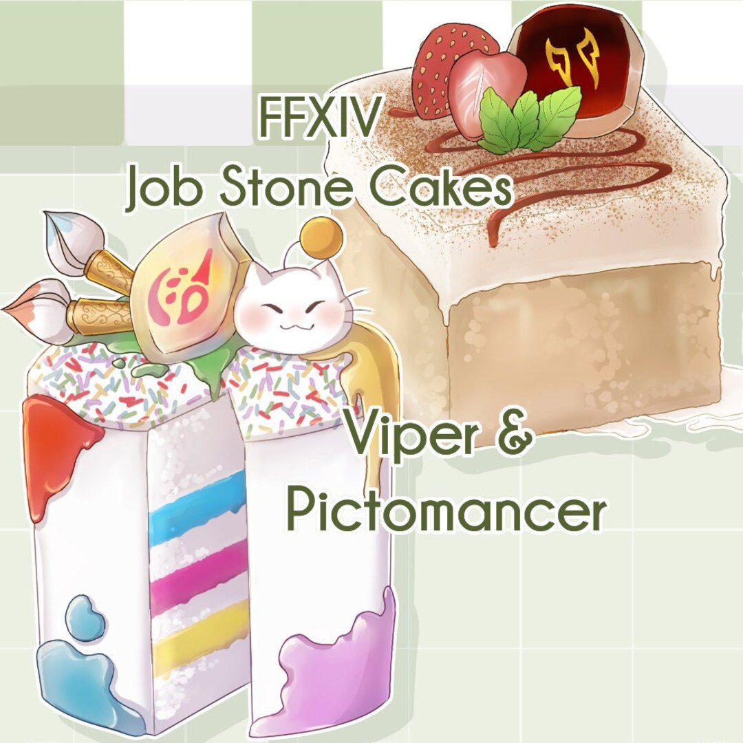 FFXIV Job Stone Cakes- Viper and Pictomancer - Etsy