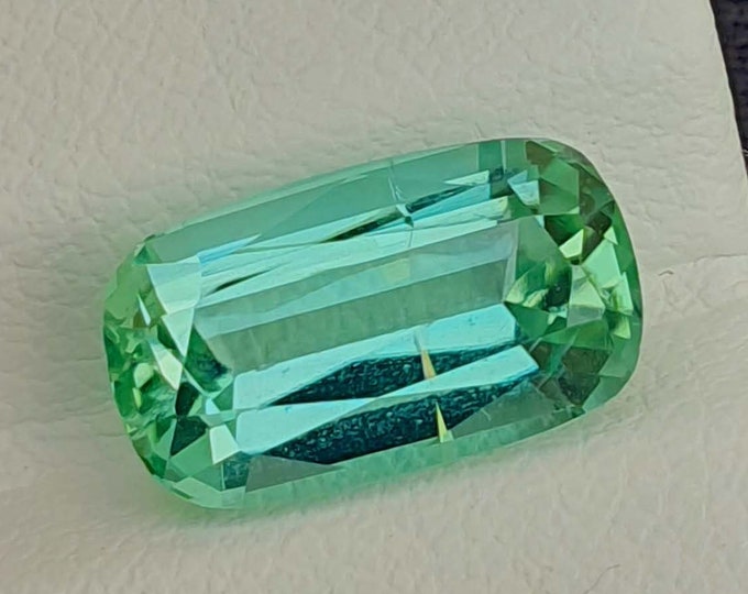 Natural Green Kunzite Gemstone, Eye Clean Kunzite Cut Stone, Green ...