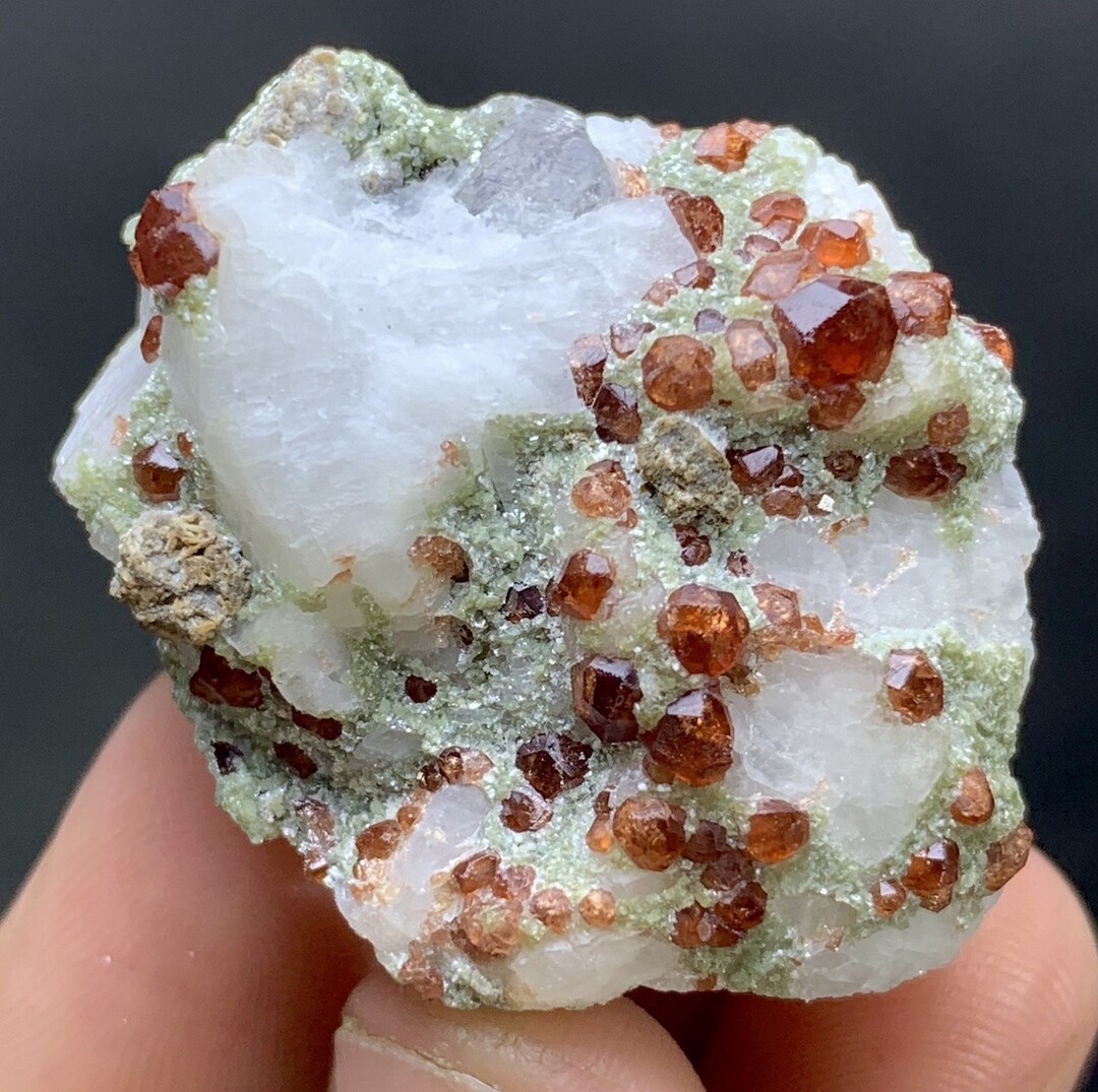 Red Colour Garnet Muscovite Matrix Specimen From Skardu Mine, Raw ...