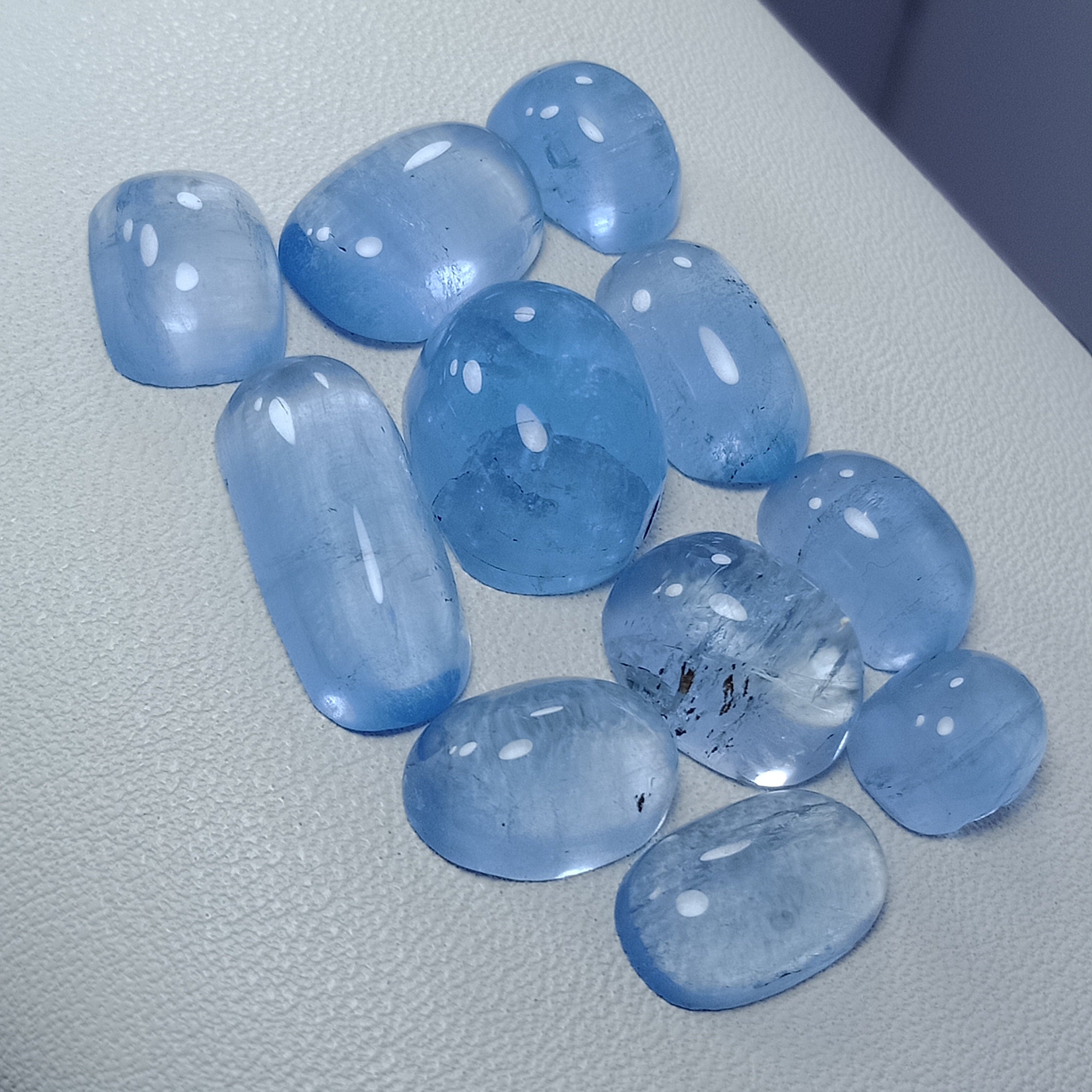 Blue Santa Maria Color Aquamarine Cabochons 35.50 Carats - Etsy