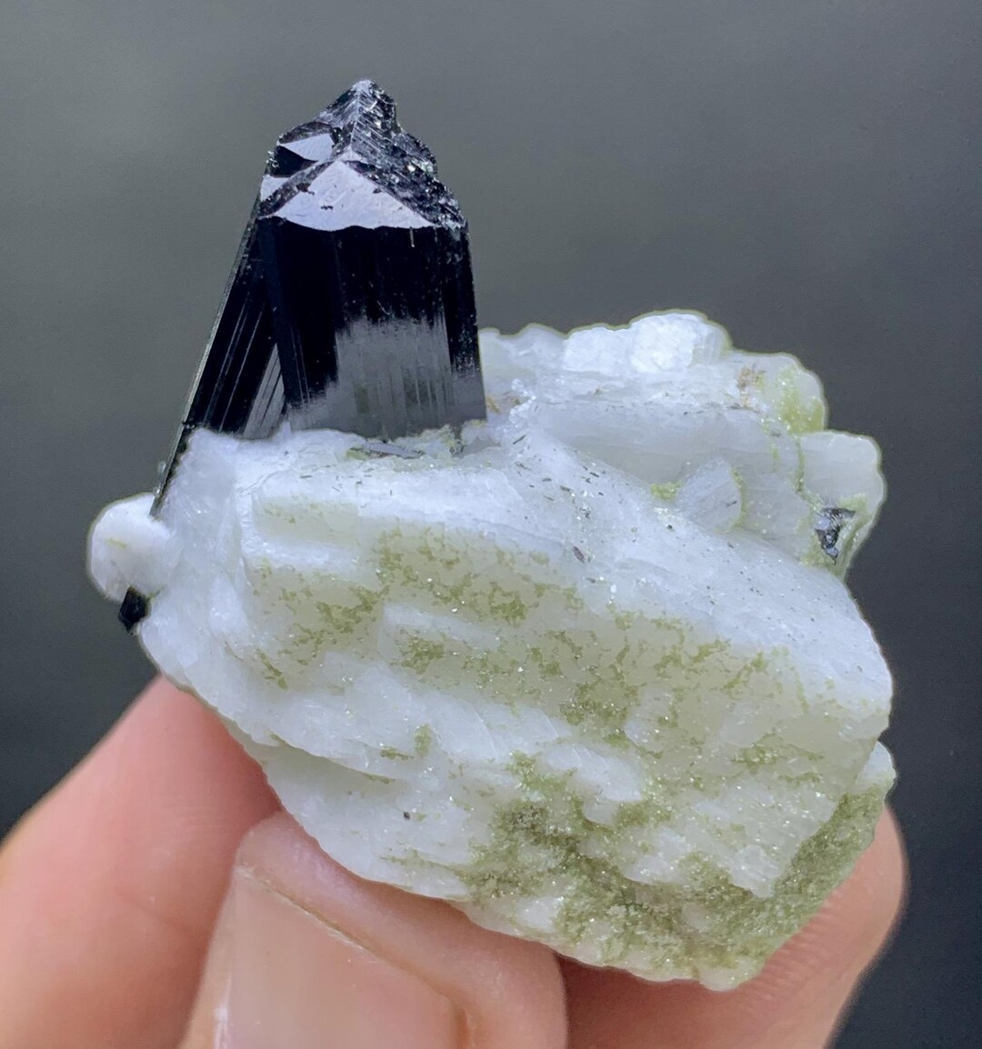 Natural Black Colour Schorl Crystal Specimen on Matrix From Skardu Mine ...