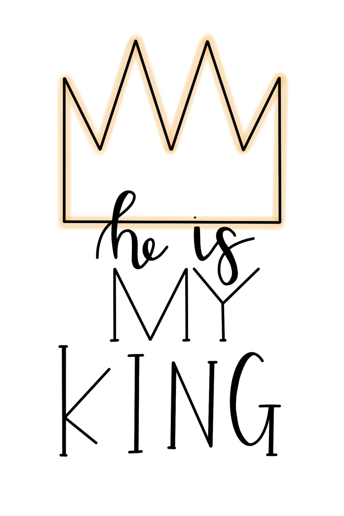 He is My King Illustration - Etsy