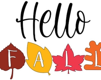 Hello Fall SVG Digital File, Downloadable, Fall Svg, Halloween Svg ...