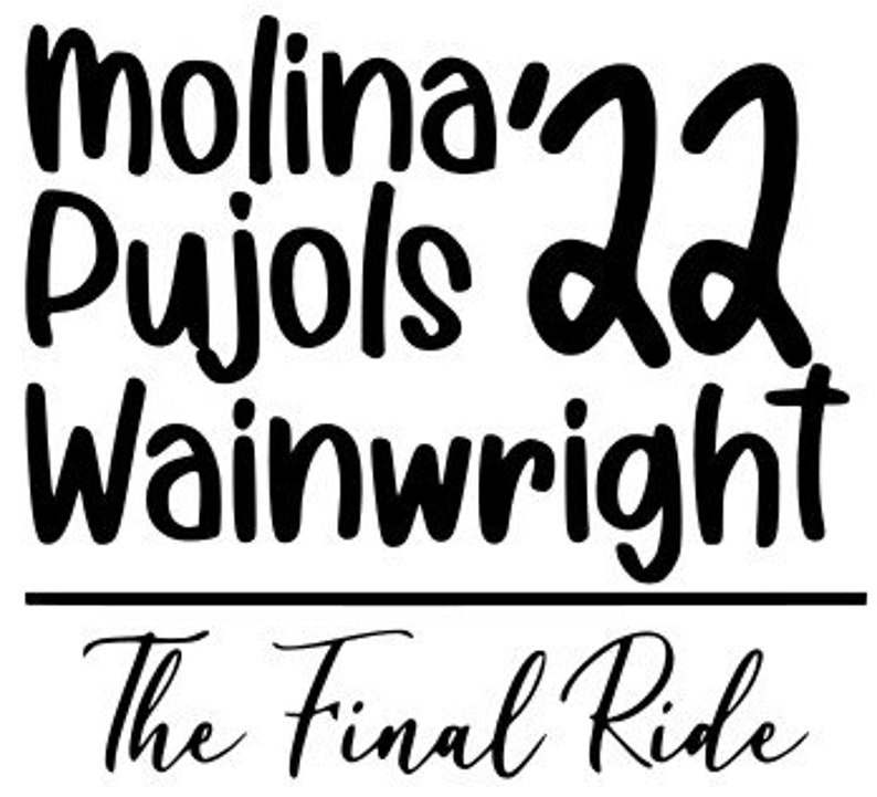 Molina Pujols Wainwright the Final Ride SVG & JPG Digital Download ...