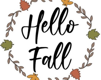 Hello Fall SVG Digital File, Downloadable, Fall Svg, Halloween Svg ...