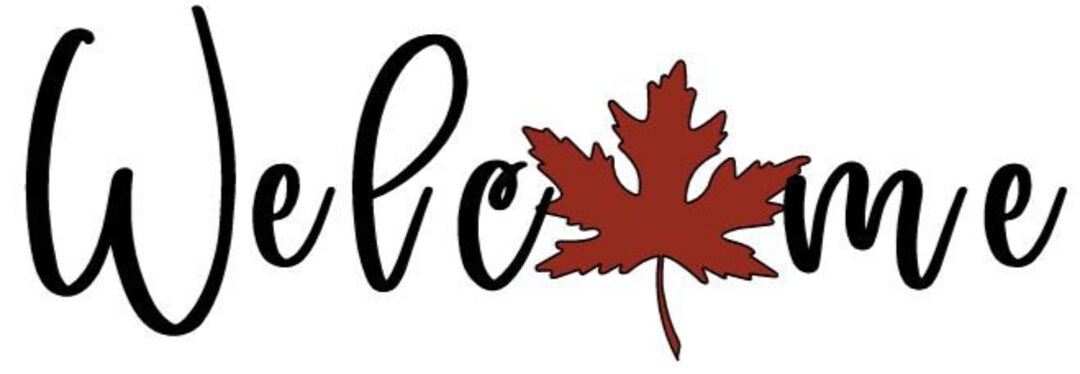 Welcome fall Leaf SVG & JPG Digital Download Cricut Silhouette - Etsy