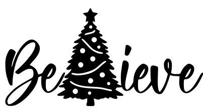 Believe Tree SVG & JPG Digital Download | Cricut | Silhouette - Etsy