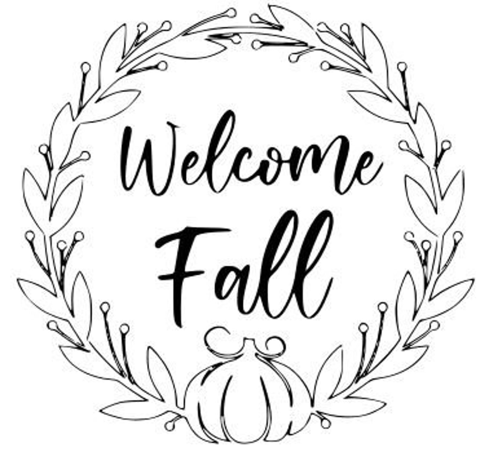 Welcome Fall SVG & JPG Digital Download | Cricut | Silhouette - Etsy