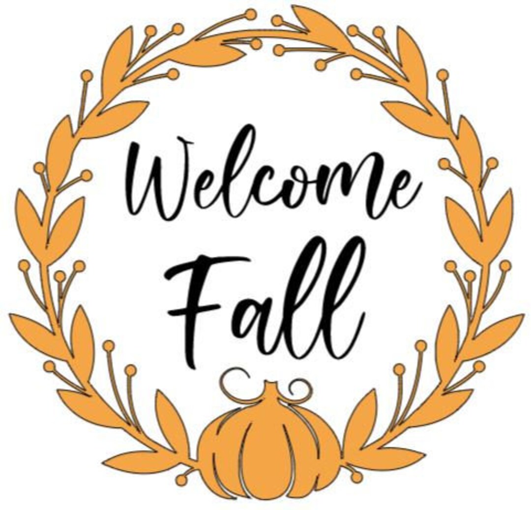 Welcome Fall SVG & JPG Digital Download | Cricut | Silhouette - Etsy