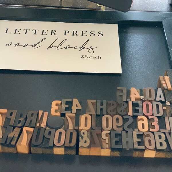 Letterpress Blocks - Etsy