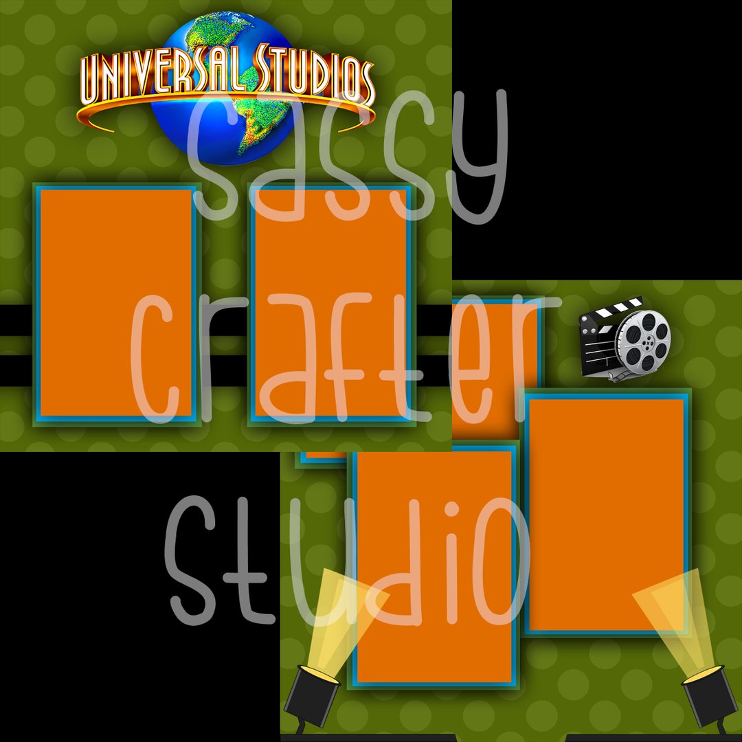 Universal Studios Scrapbook Pages - Premade Quick Pages - 12x12 Pages ...
