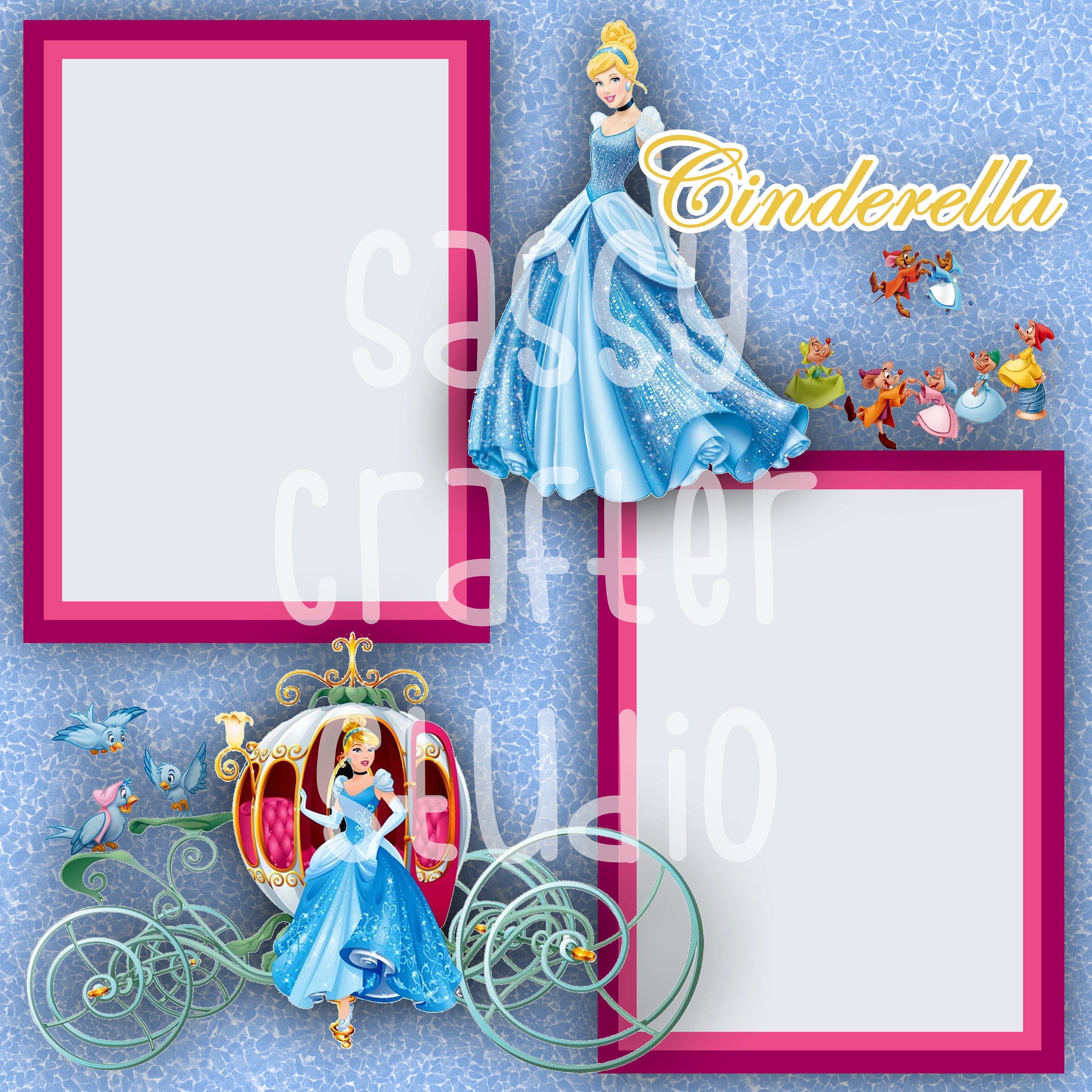 Disney Scrapbook Pages Meet and Greet Cinderella - Etsy