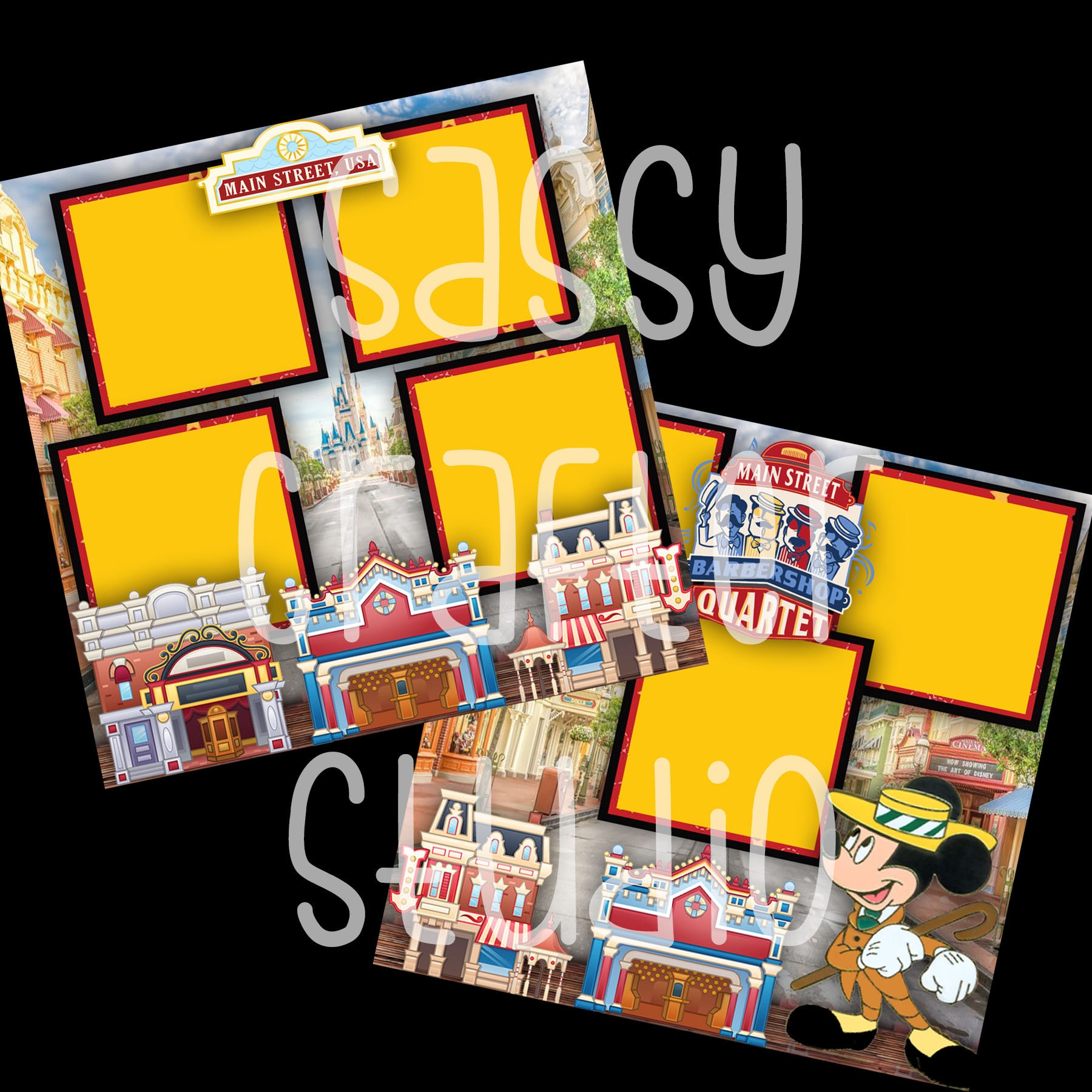 Disney Scrapbook Pages - Main Street USA - Readymade Pages - 12x12 ...
