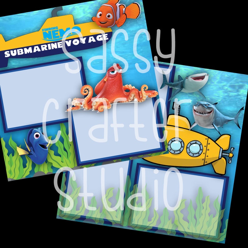 Disney Scrapbook Pages - Finding Nemo Submarine - Premade Quick Pages ...