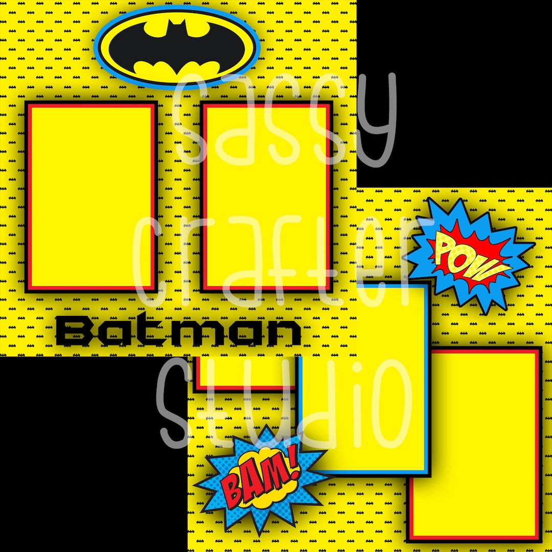 Universal Studios Scrapbook Pages - Batman - Premade Quick Pages ...