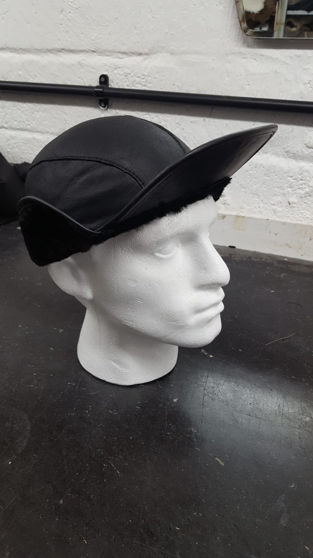 B2 Hat ,sheepskin Hat WW2 Style American B2 Black Gunners Hat Made in ...