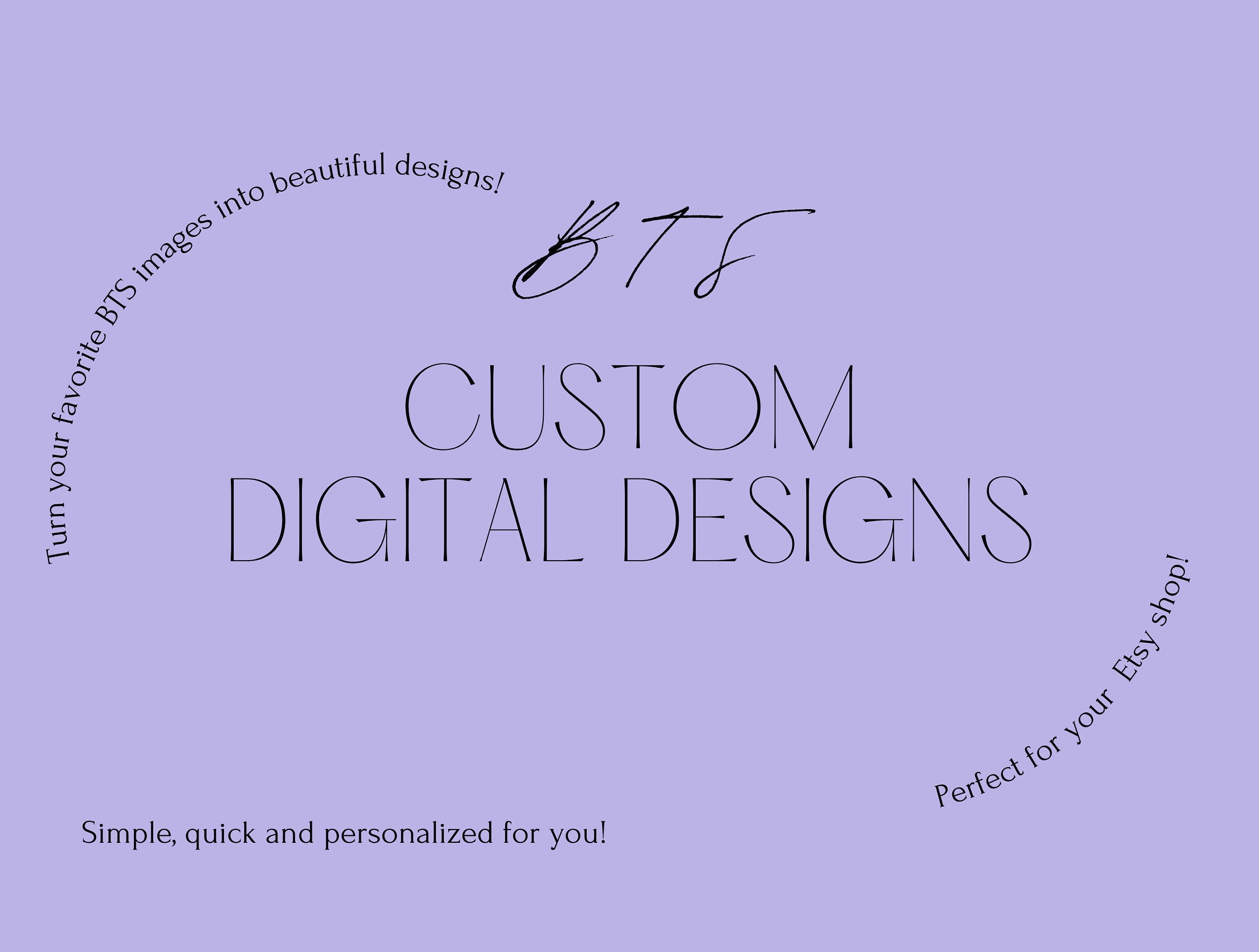 BTS Custom Digital Designs BTS Printable Art Designs for Your Own Shop ...