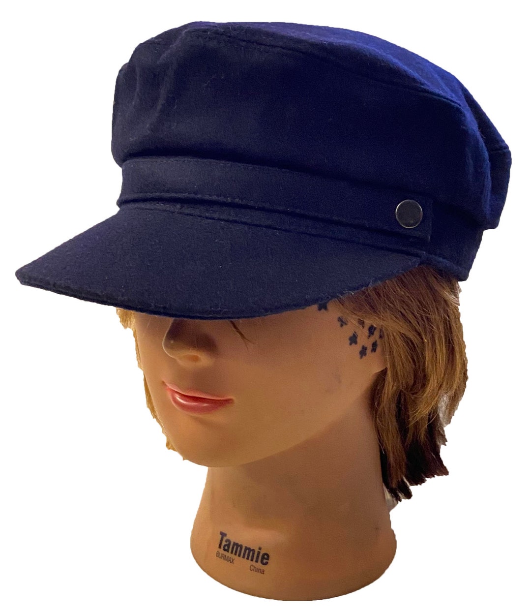 Lady Women Cadet Newsboy Navy Blue Fashion Wool Hat Cap - Etsy