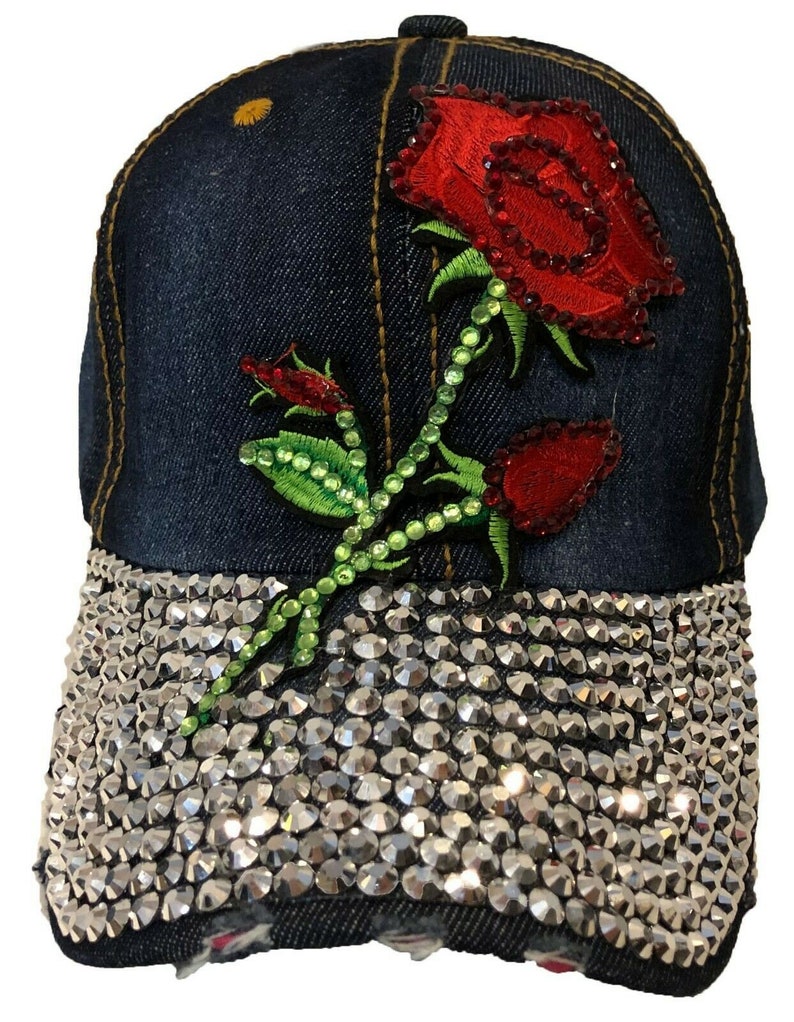 Lady Women Mother Gift Bling Bling Rose Premium Denim Jean | Etsy