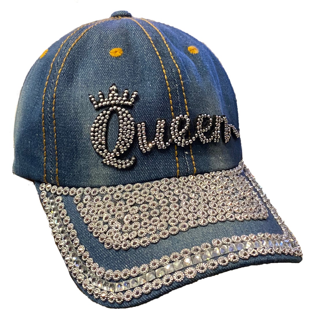 Girl Lady Women Mother Gift Bling Bling Princess Premium Denim Jean Hat ...