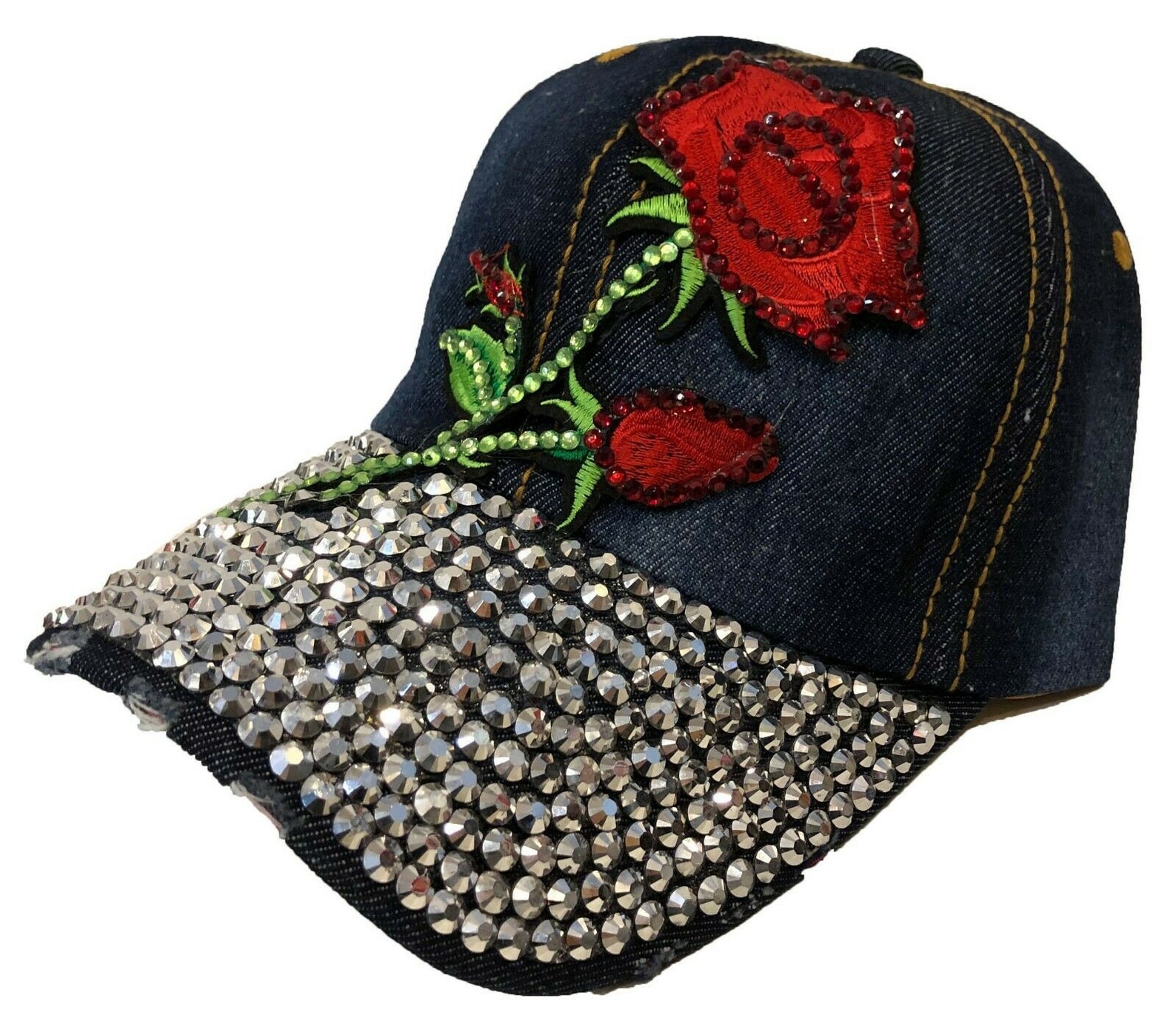 Lady Women Mother Gift Bling Bling Rose Premium Denim Jean | Etsy