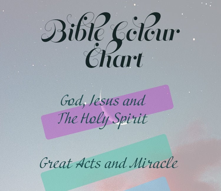 Bible Study Colour Chart - Etsy