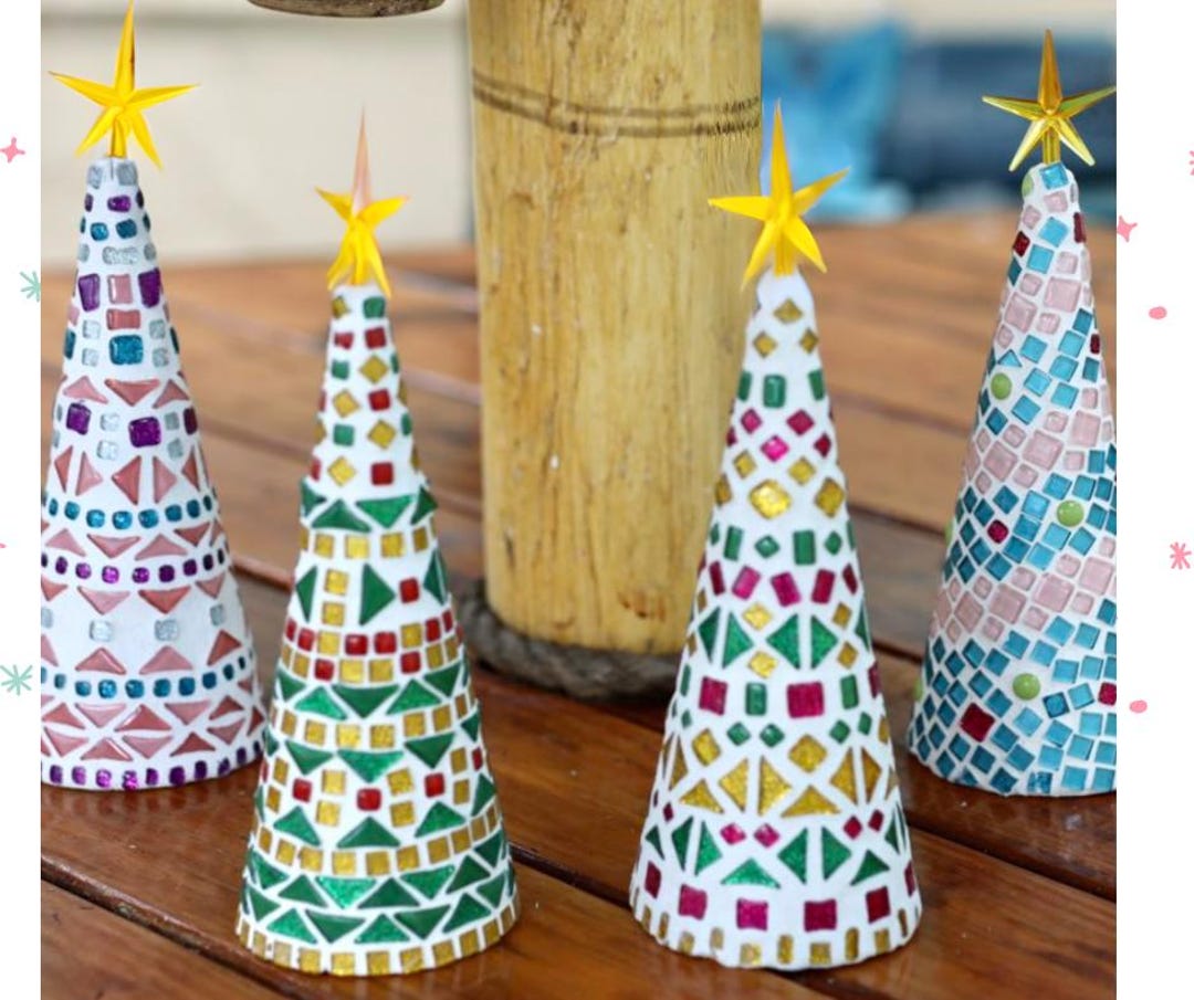 Christmas Crafts Kits Adults Mosaic Tree Kit DIY All Supplies Included ...