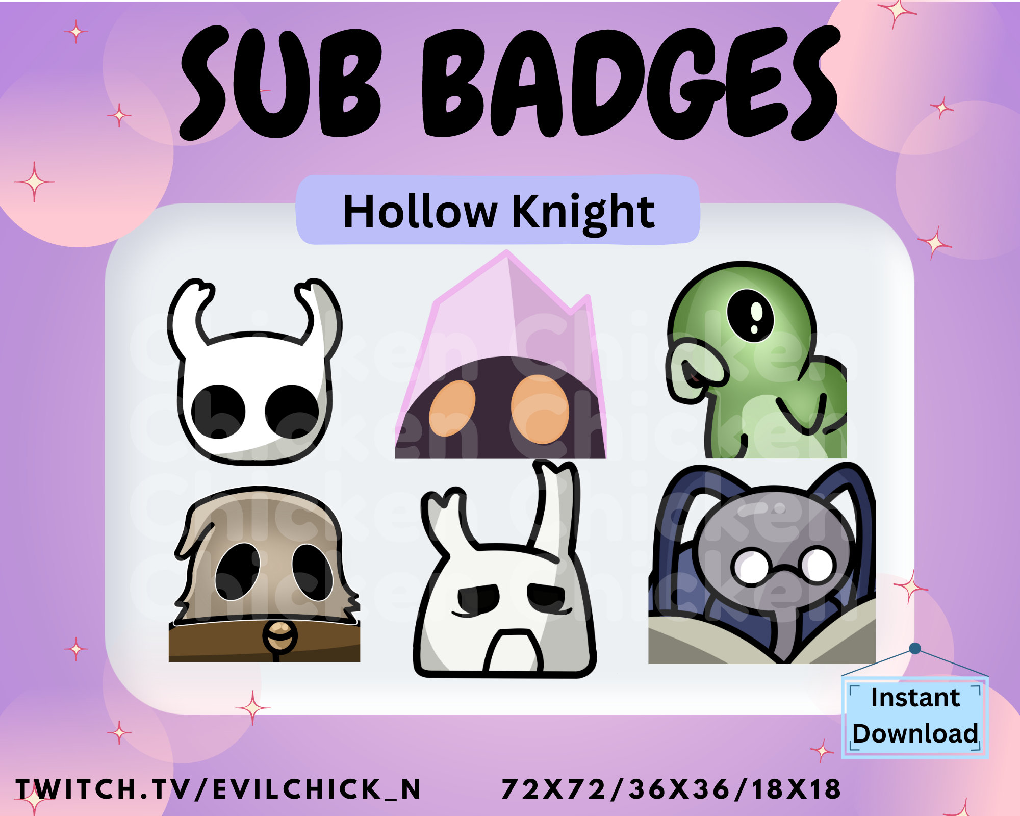 Hollow Knight Sub Badges, Hollow Knight Emotes, Hollow Knight Badge ...